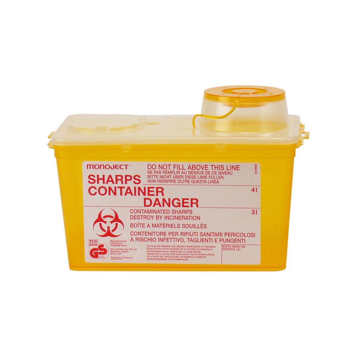 Monoject™ Small Sharps Naaldencontainer 4 L (23x13x14 cm) – Sordent