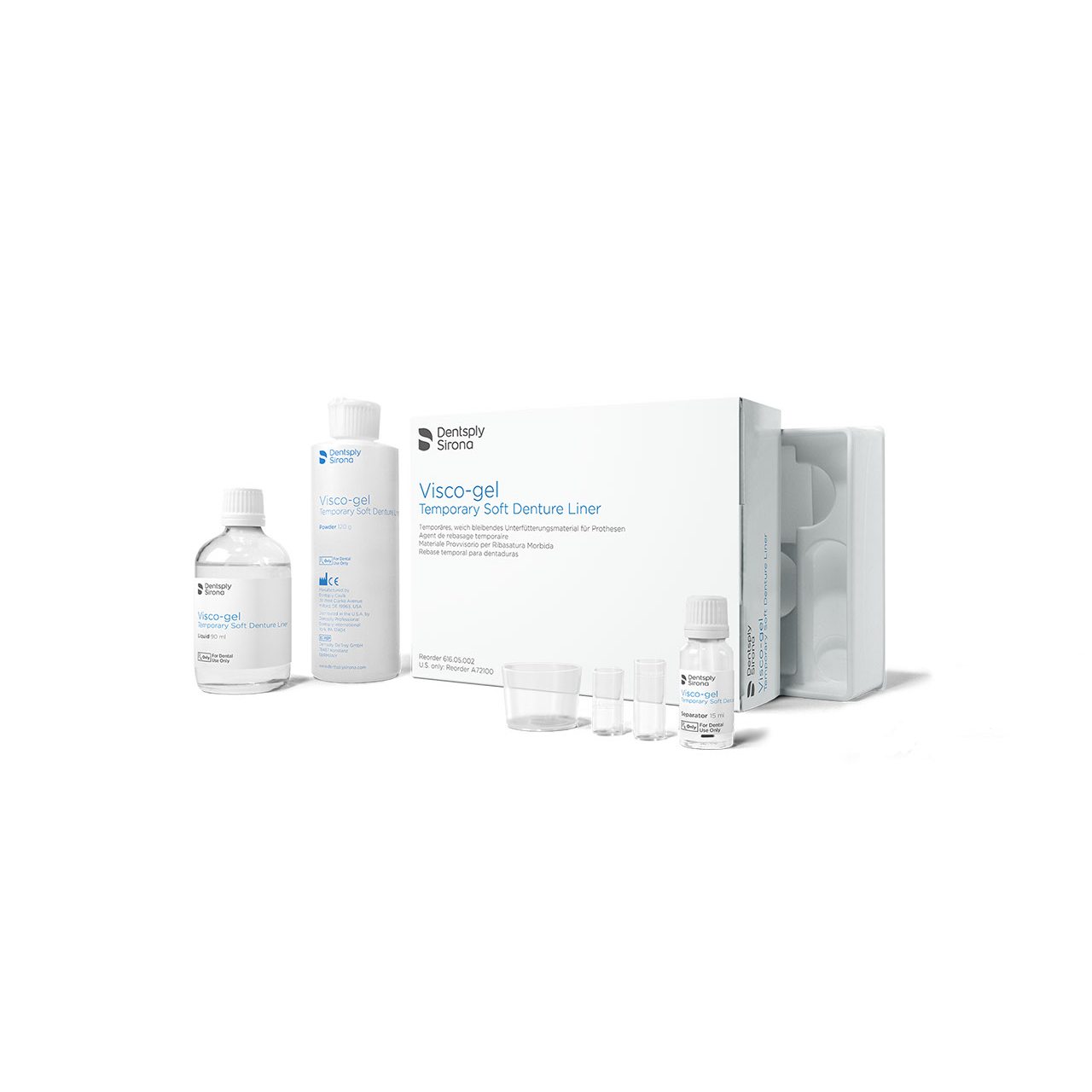 Dentsply Visco-Gel Temporary Soft Denture Liner - Compleet Set – Sordent